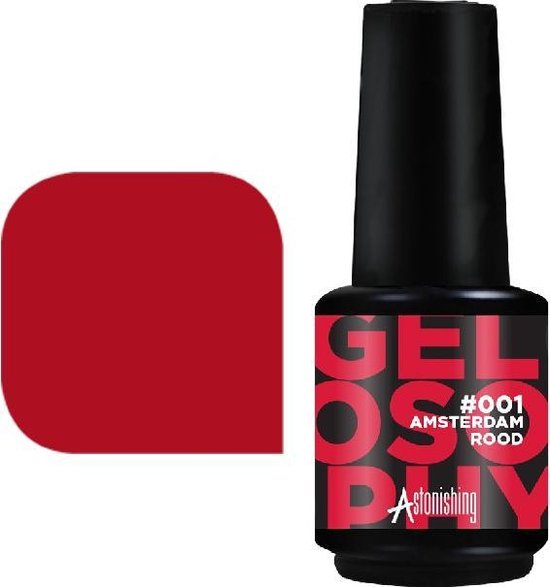 Astonishing - Gellac - #001 Amsterdam Rood - 15 ml - Gelosophy - UV/Led ... Astonishing - Gellac - #001 Amsterdam Rood - 15 ml - Gelosophy - UV/Led ...