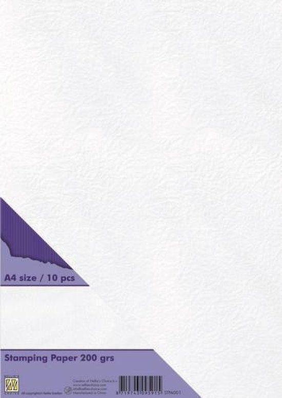Nellie's Choice Stempel papier 200 gr wit STPA001 A4 | bol.com