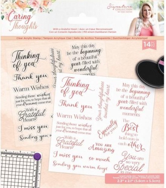 Caring Thoughts - Clearstamp - With a Grateful Heart | bol.com