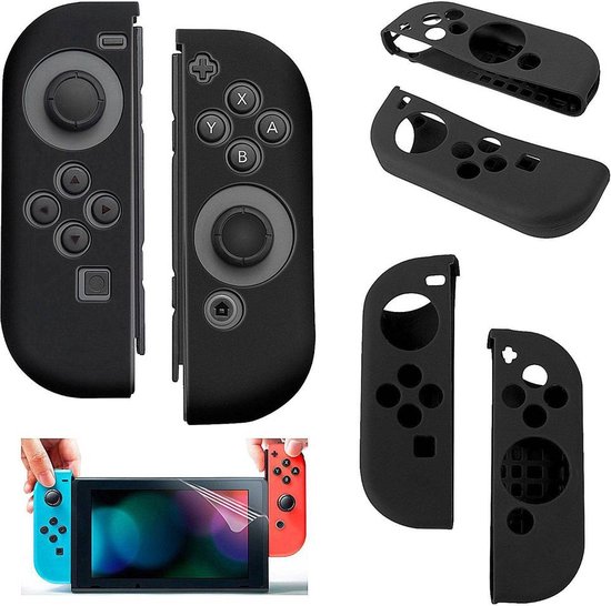 Silicone Anti Slip cover voor Nintendo Switch Controller Zwart | bol