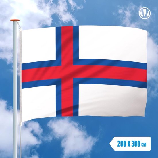 Vlag Faeroer Eilanden 200x300cm | bol