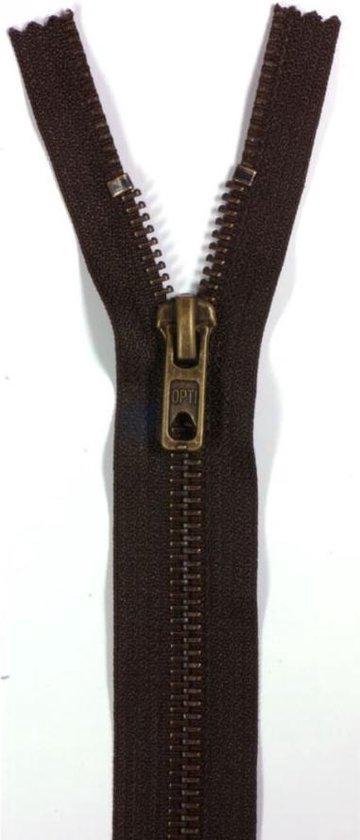 Opti Rits, Bruin, Deelbaar met kopertandjes, 80cm, per stuk. | bol.com