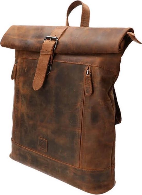 Leather Design Rolltop Rugzak Hunter Bruin | bol.com