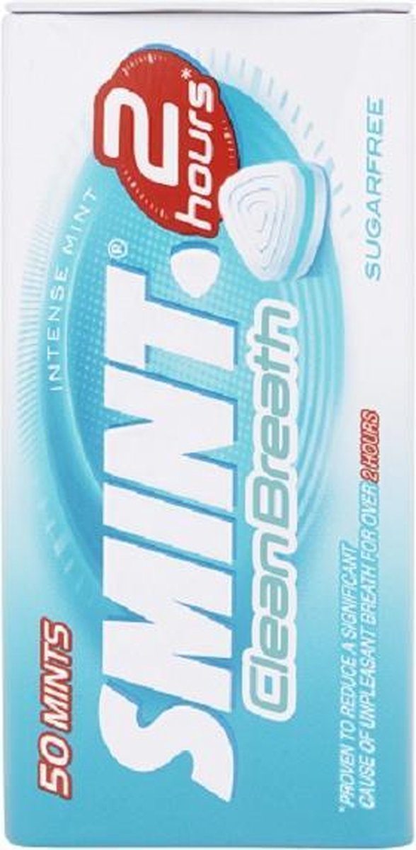 Smint Clean breath intense mint - 1 verpakking met 50 mints | bol.com