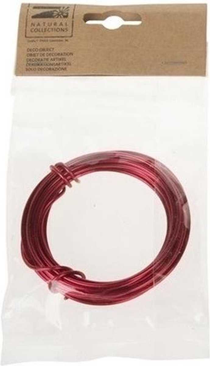 1x Hobby aluminium draad rood 2 mm x 500 cm - Rode kleur - Bloemendraad ...