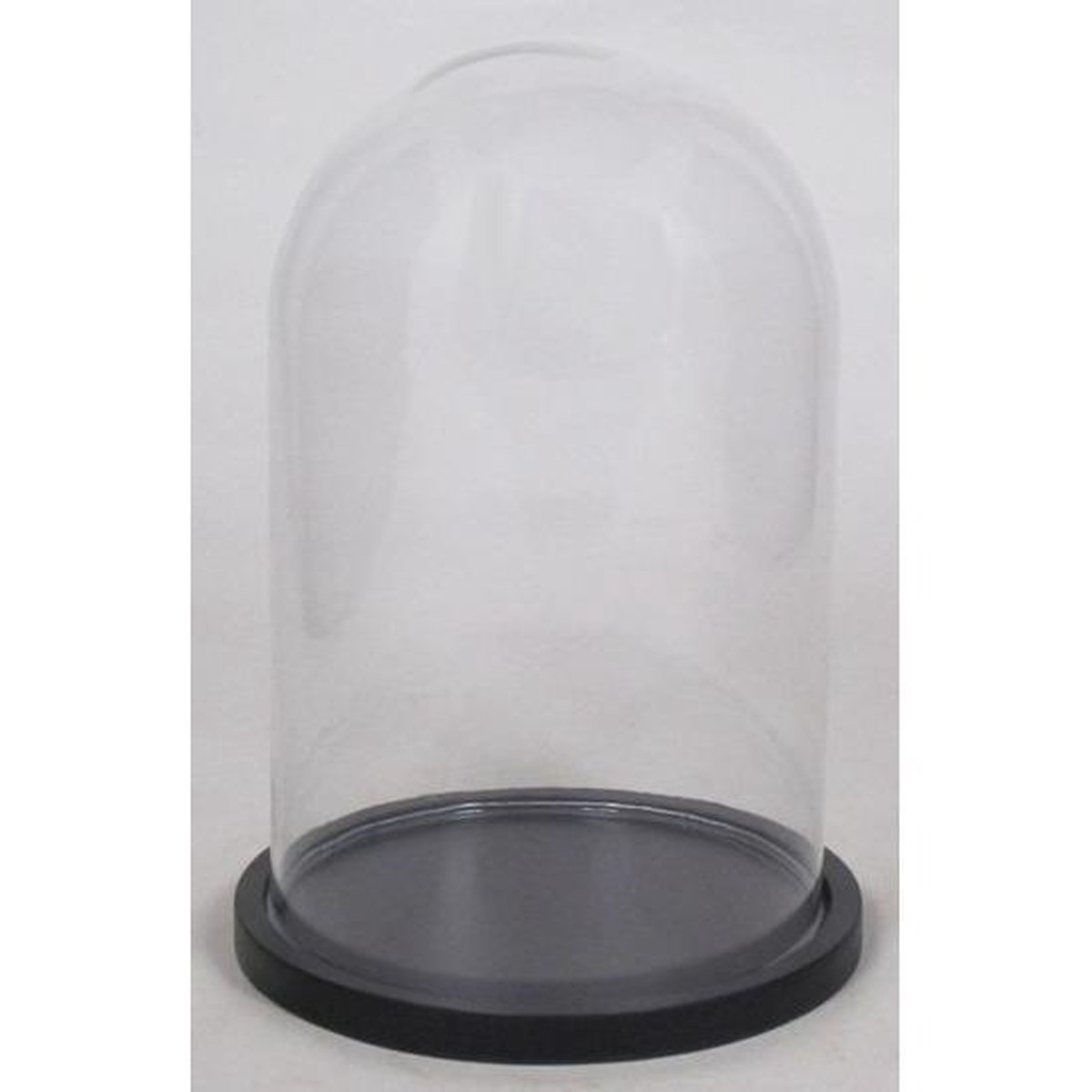 Set van 3 glazen decoratie stolpen op zwart plateau - 25 cm ...