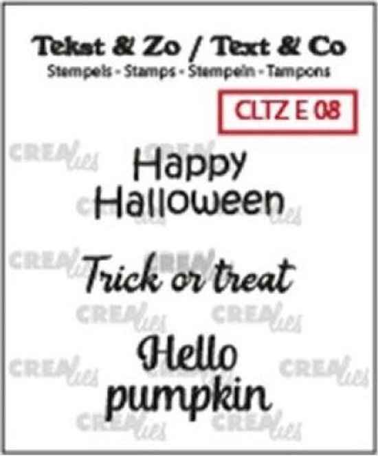 Crealies Tekst & Zo tekst stempel Engels no.08 Halloween | bol.com