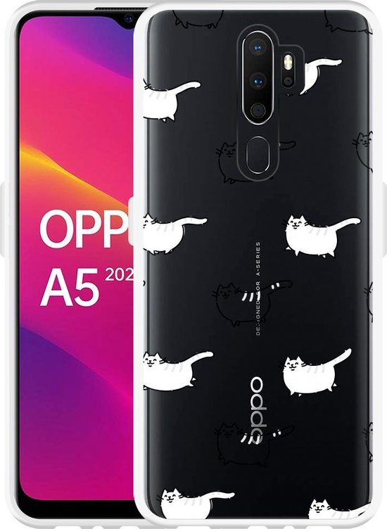 Oppo A5 2020 Hoesje Love my Cat - Designed by Cazy | bol