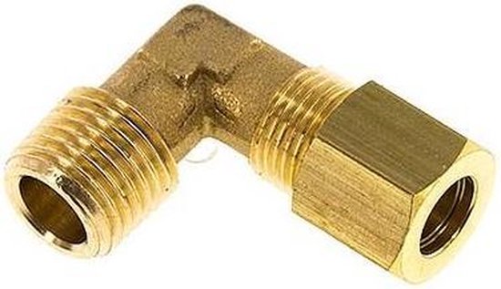 R 3/4'' Buitendraad x 22mm Messing L-Knelfitting 90 graden 54 Bar DIN EN 1254-2 -... | bol