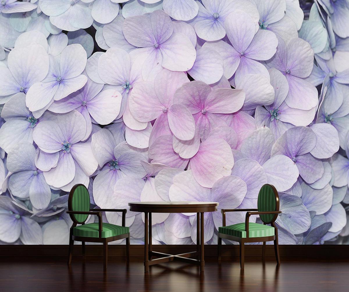 Fotobehang - Vlies Behang - Paarse Bloemen - 208 x 146 cm | bol.com