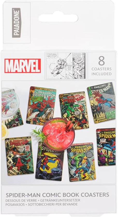 Spider-Man Onderzetters - Set van 8 - Officiële Marvel Merchandise | bol