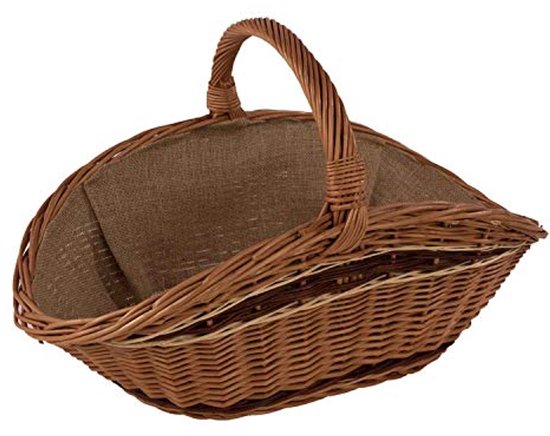 Natuurlijke Rieten Schoorsteenmand - Grote Haardhout Mand in Vintage ...