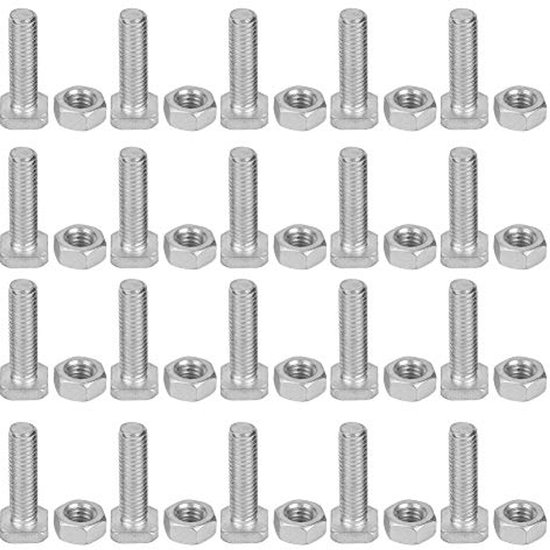 Nuts Bolts - 20 Set 22mm M6x22 Bolts and M6 Nut Aluminum Nuts & Bolts ...