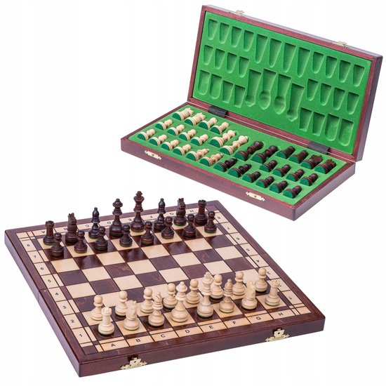 Houten Schaakset Classic Nr. 4 - 41x41cm, Koning 76mm | bol