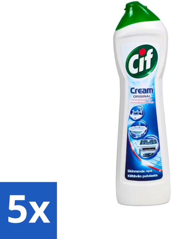 5 x Cif - Abrasif - Crème Original - Élimine 100 % des saletés - 500 ml ...