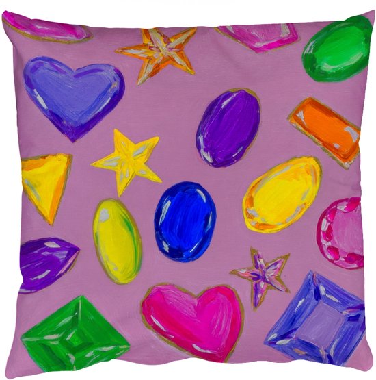 Sierkussens - Kussentjes Woonkamer - 60x60 cm - Edelstenen - Vormen ...