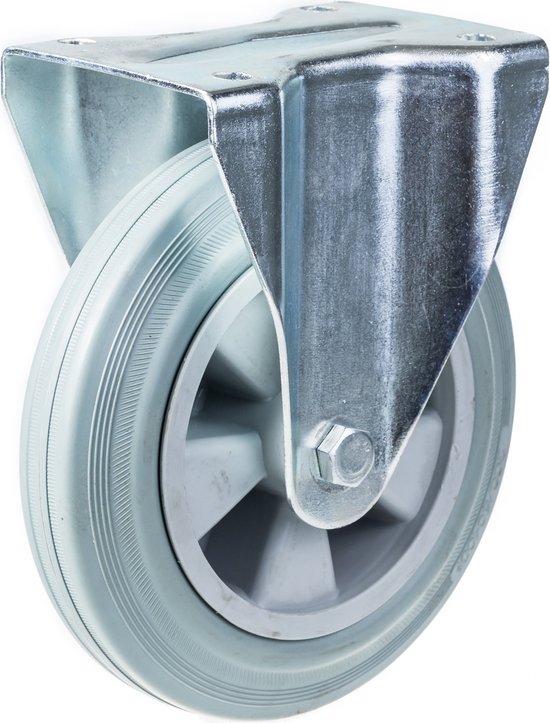 200mm 8" zwenkwielen grijs rubber met vaste band sterke 820kg ...