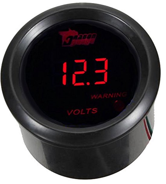 Digitaal 52mm Spanningsmeter voor Auto en Motor met Rood LED Licht | bol