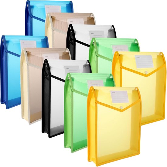 Pack of 10 A4 Document Compartments - Large A4 Waterproof Plastic ...