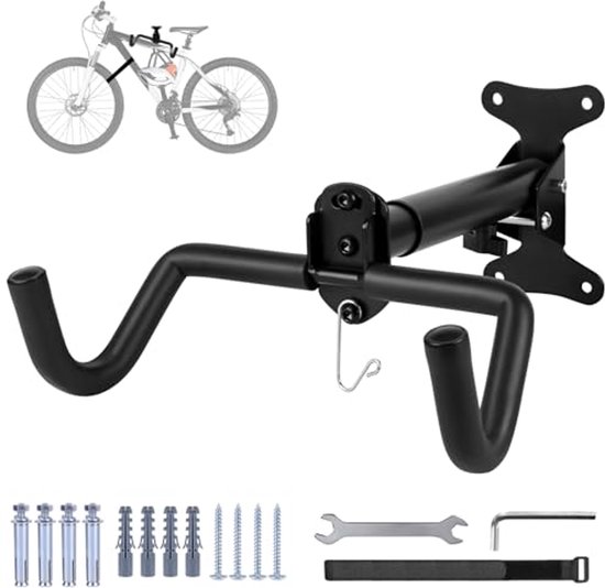 Horizontale Fiets Wandmontage Hanger - Opbergrek voor Binnen | bol
