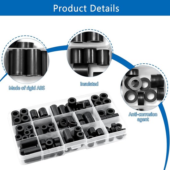 Pack of 90 Round Spacers - Plastic Spacers for M6 M8 Screws ...