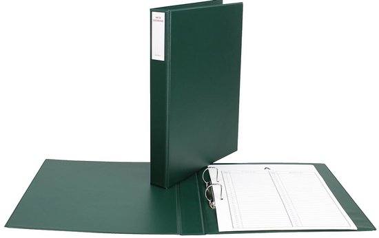 Map A4 2R/4cm D-ringmap met insteekdeksel, donkergroen | bol