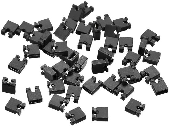 50 stuks 2 mm standaard pin header jumper caps ...