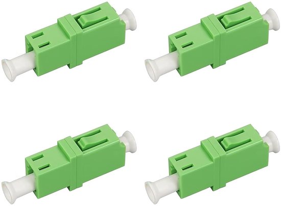 4 Pcs Fiber Optic Adapters - PC Singlemode Fiber Coupler - Green LC APC ...