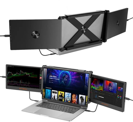 Hennova Portable monitor - Beeldscherm - Laptop scherm uitbreider ...