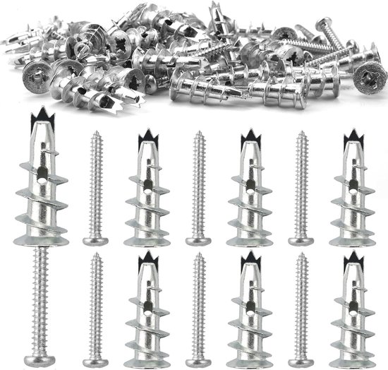 Brenzoos - Handige 60-delige set metalen gipsplaatpluggen voor zware ...
