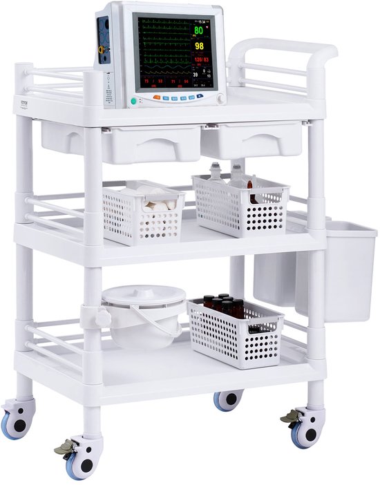 Medische Trolley – Mobiele Werkkar – Opslagwagen – Laboratoriumkar ...