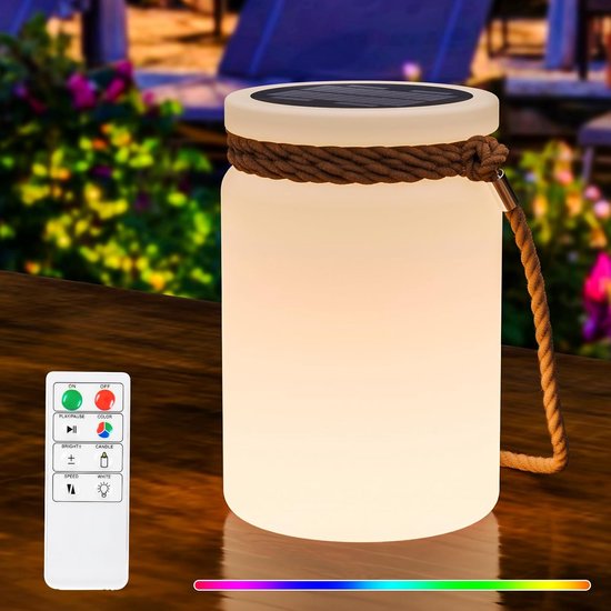 Tafellamp op zonne-energie voor buiten - LED, Draadloos met ...