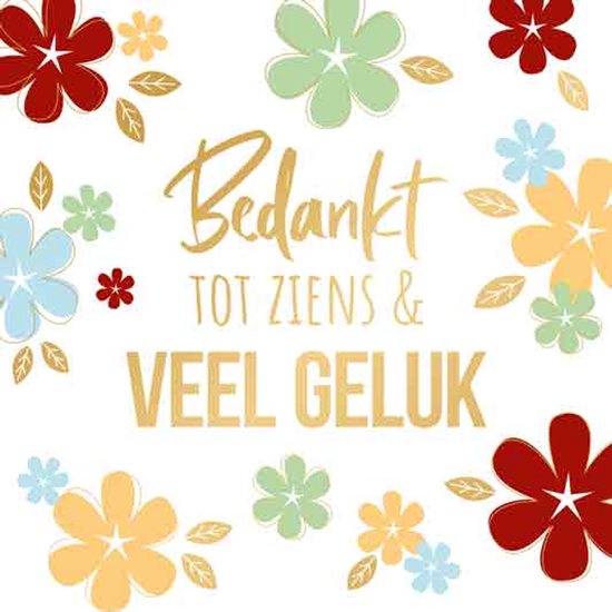 Wenskaart Daisy XL - Bedankt Tot Ziens - met Envelop | bol