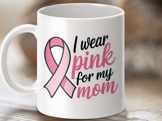 Mok, Borstkanker Bewustzijn, Roze Lint Mok, Cadeau Voor Mama, Steun Mok ...