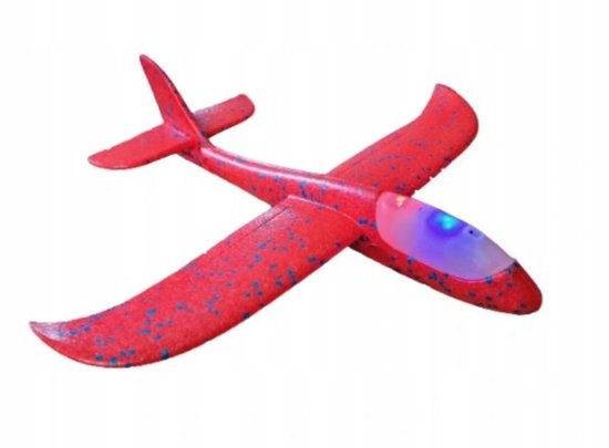 Grote Styrofoam Vliegtuig met LED Verlichting - 48cm | bol