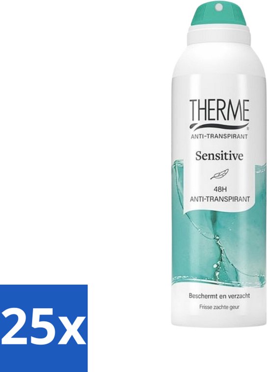 25 x Therme - Sensitive Spray - Anti-transpirant - Beschermend - 125ml ...