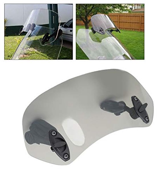 Windshield Extender Motorcycle Universal 31×15×6 Clip on Windshield ...