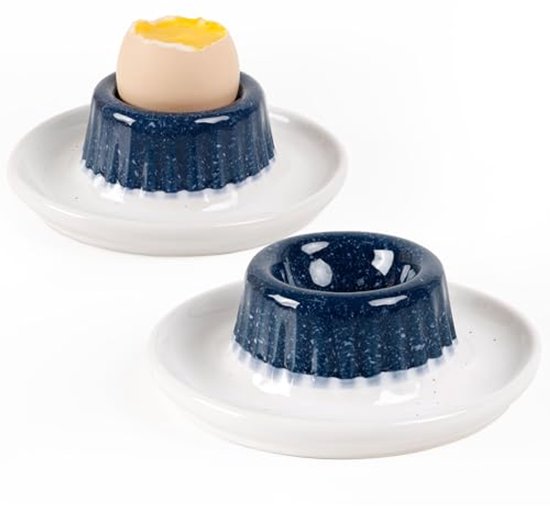 Stevige Stapelbare Eierdopjes met Bord - Set van 2 Voor Zacht en ...