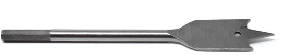 Platte freesboor Ã˜ 18 mm - Zeskantschacht - Totale lengte 150 mm | bol