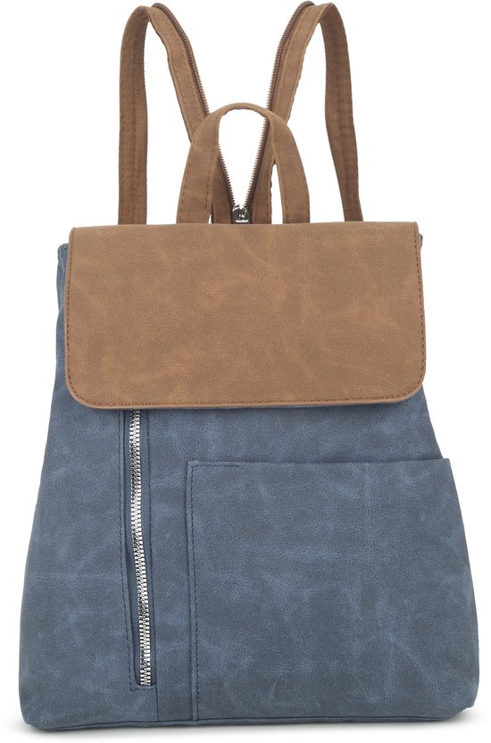 Trendy dames rugtas van imitatieleer – praktische rugzak met veel ...