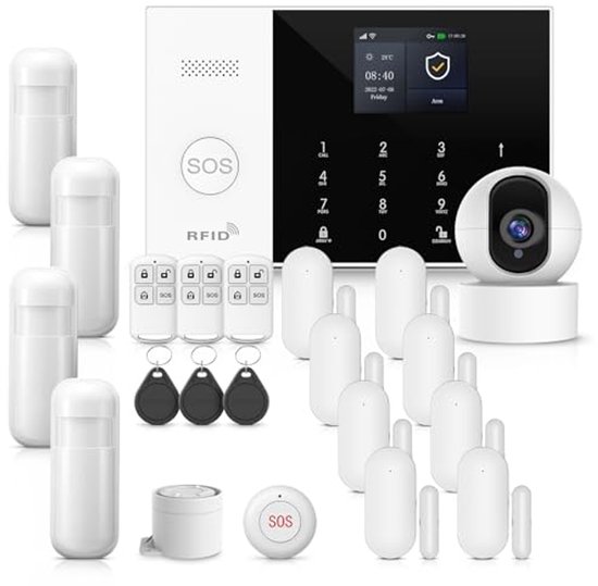 GSM/WiFi Alarmsysteem met 120 dB Sirene en Slimme Afstandsbediening | bol