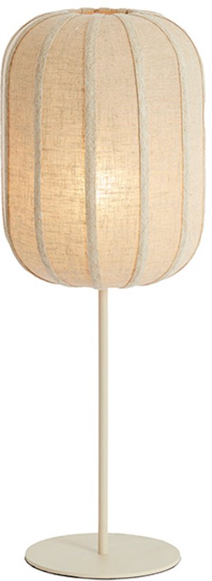 Solune Tafellamp 1-lichts 25x70 cm Linnen Naturel+Creme - Modern ...