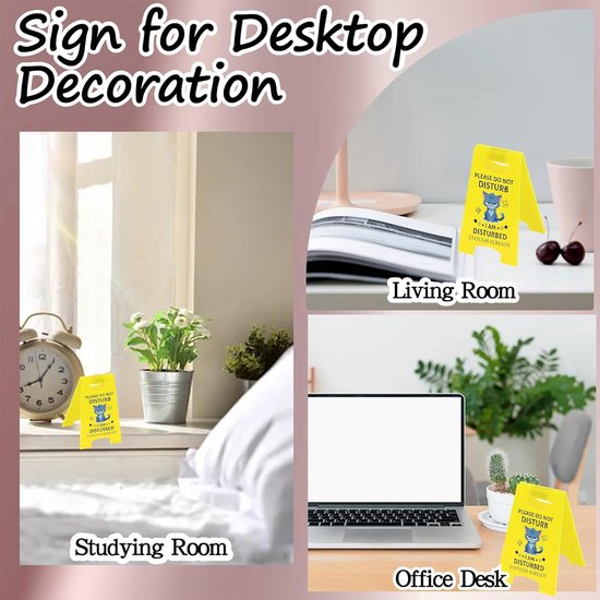 Do Not Disturb Sign - Uniek Office Decor - Humor - Cubicle - Geel Desk ...