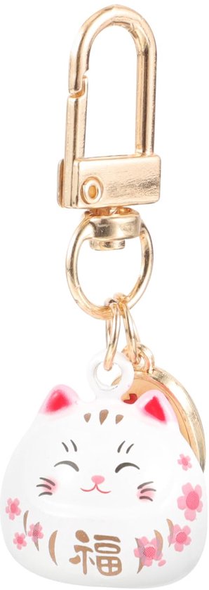 Lucky Cat Keychain Pendant Japanese Maneki Neko Keychain Lucky Cat ...