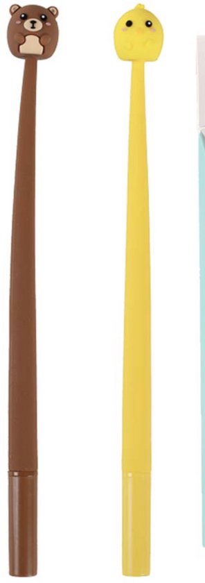 iTotal Set van 2 Flexible Shake Gel Pen 0.5mm “BEAR” & “PIO PIO” 2x17gr ...