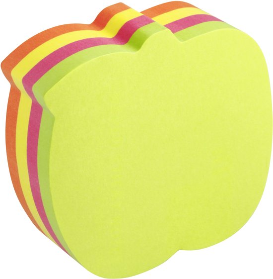 Info Notes Sticky notes shaped - Appel, geel, groen, roze, oranje - 200 ...