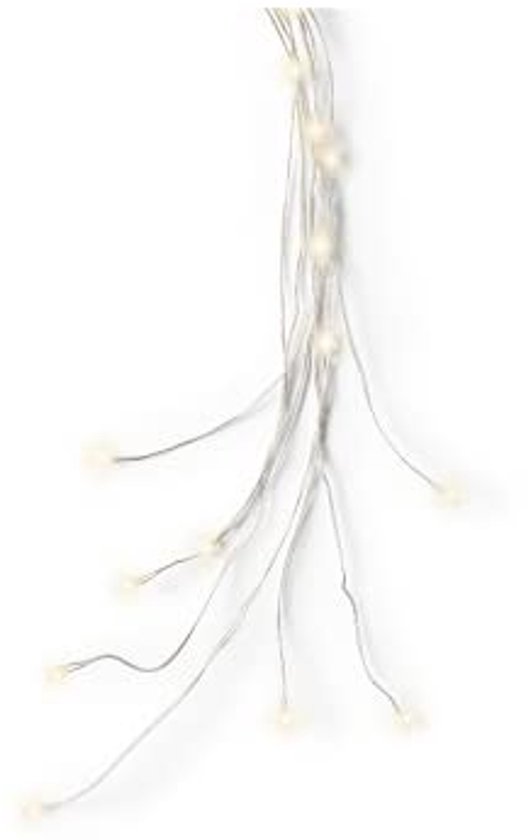Guirlande lumineuse cascade Micro LED 80 cm - 60 Lampes - Wit chaud ...