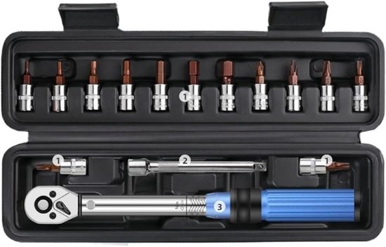 Dopsleutelset - 15-delige 1/4" Kleine Anti-Diefstal Torque Sleutel ...
