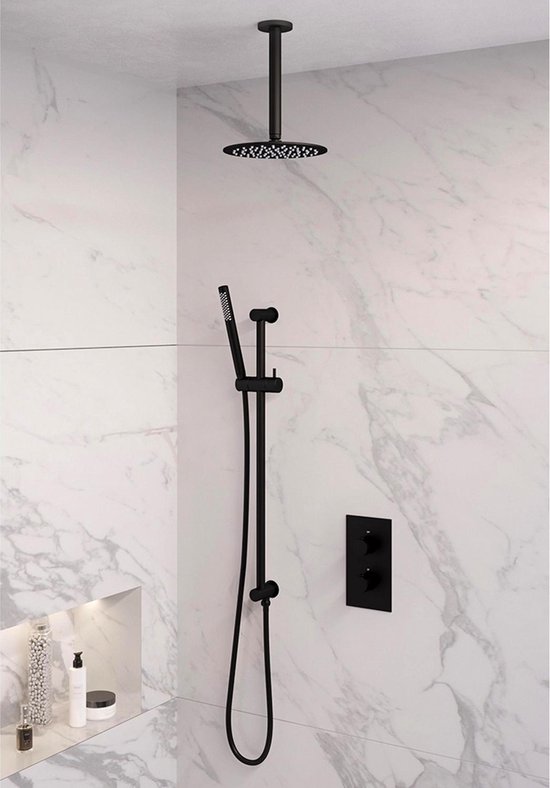Inbouw Regendouche Set Brauer Black Edition Plafond Uitloop Ronde ...
