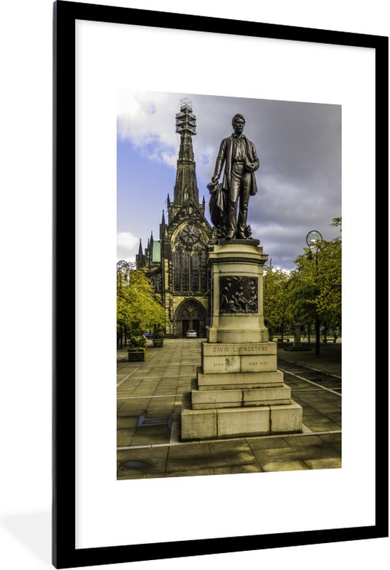 Fotolijst incl. Poster - Het David Livingstone standbeeld bij de ingang ...